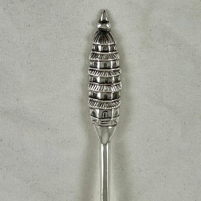950 Sterling Silver Asian Aesthetic Japanese Pagoda Souvenir Spoon ...
