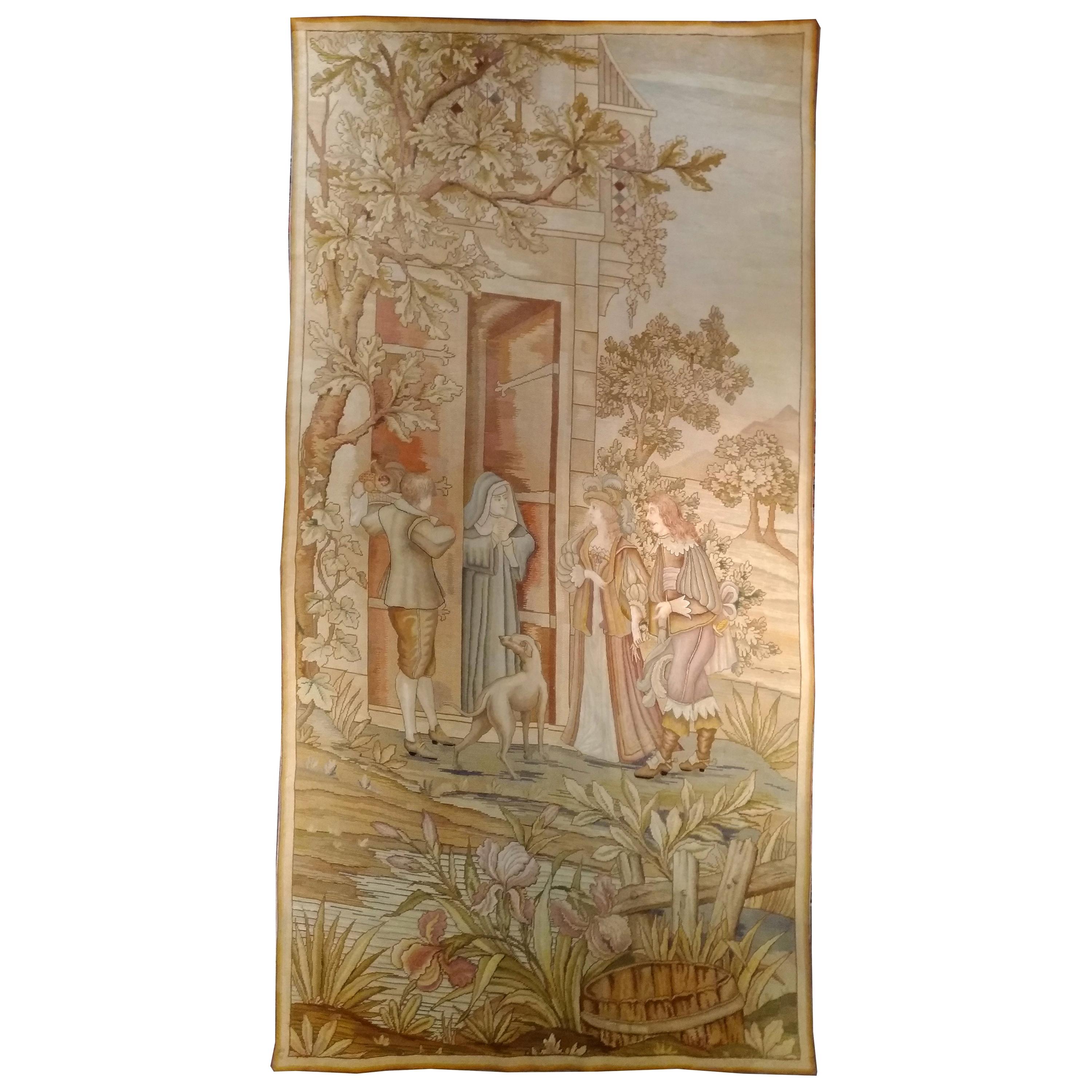 672 - 19th Century Tapestry in Very Fine Needlepoint For Sale at 1stDibs