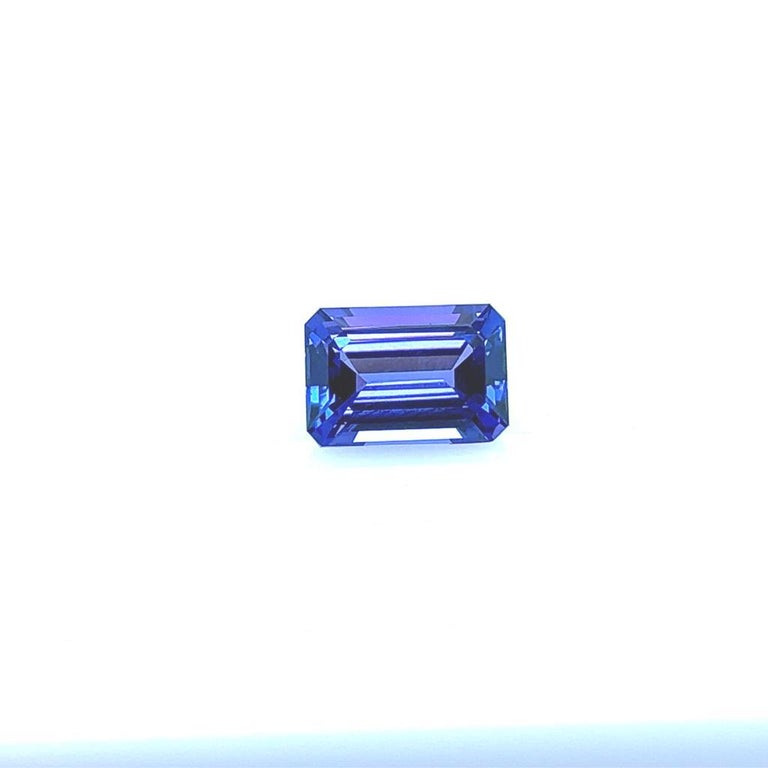 9.77 Ct Natural Tanzanite, Emerald Cut, AAA Color Top Quality, Loose ...