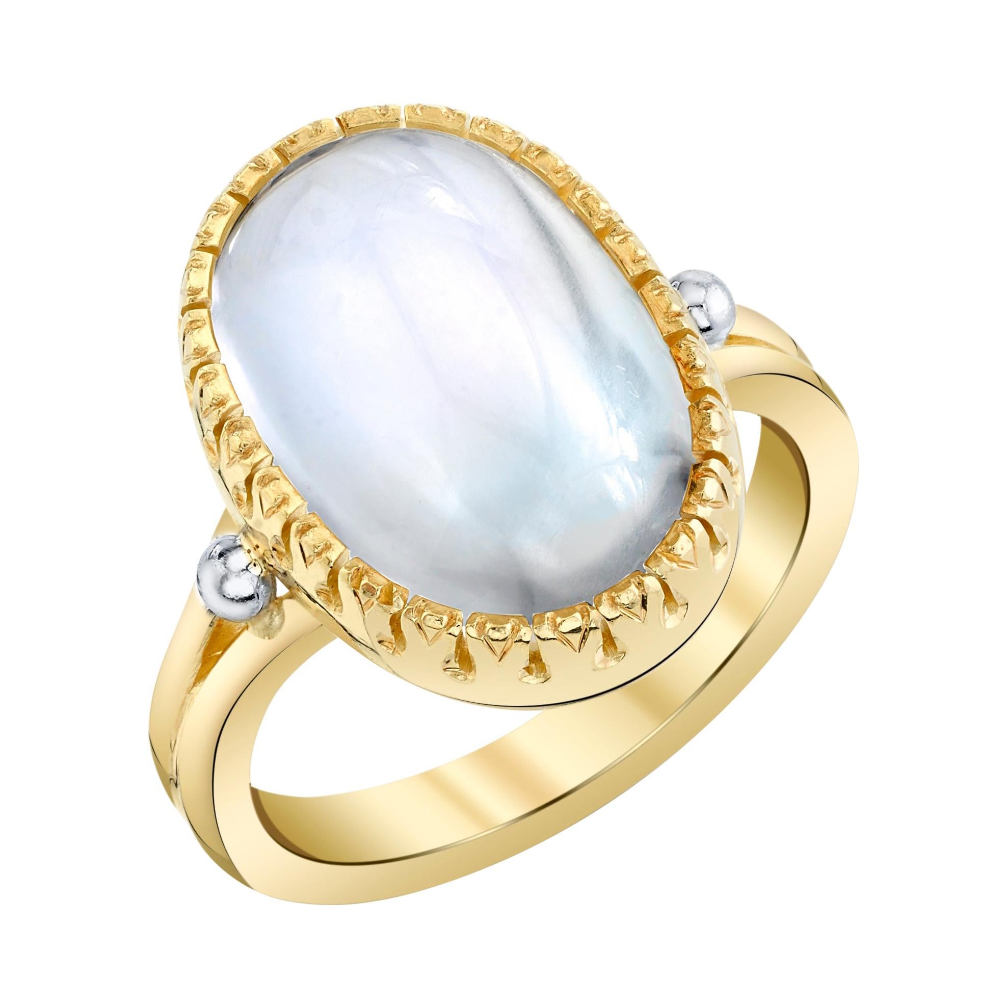Blue Flash Moonstone and Enamel Filigree Ring at 1stDibs | moonstone ...