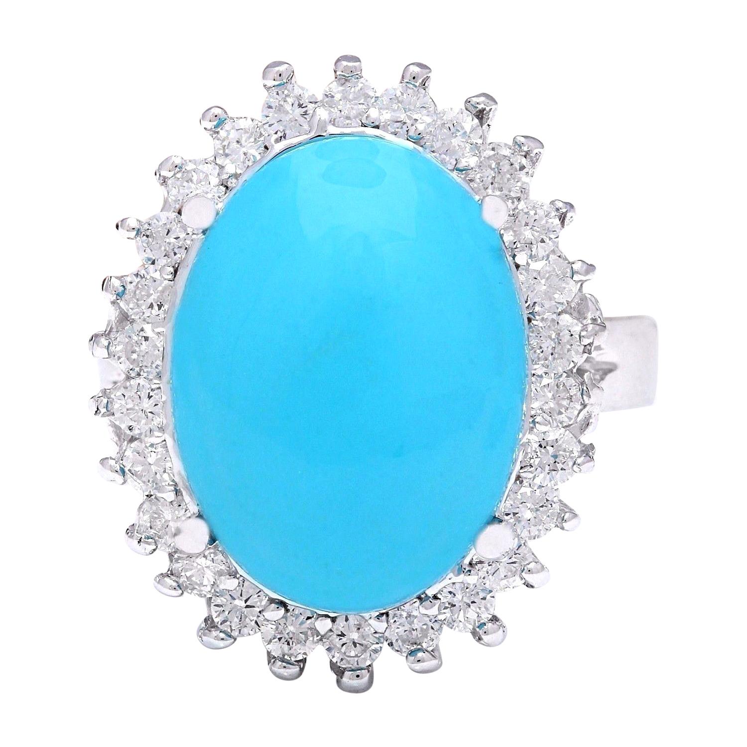 Modern 9.80 Carat Turquoise Diamonds 18 Karat Yellow Gold Leafy Setting ...