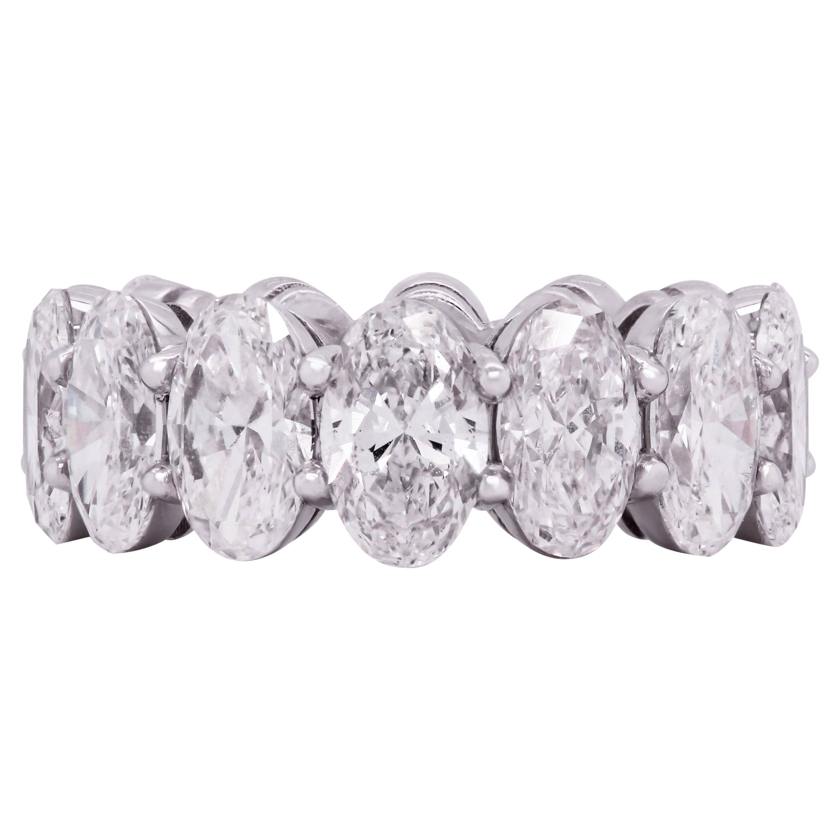 5.87 Carat Oval Cut Diamond Eternity Band at 1stDibs