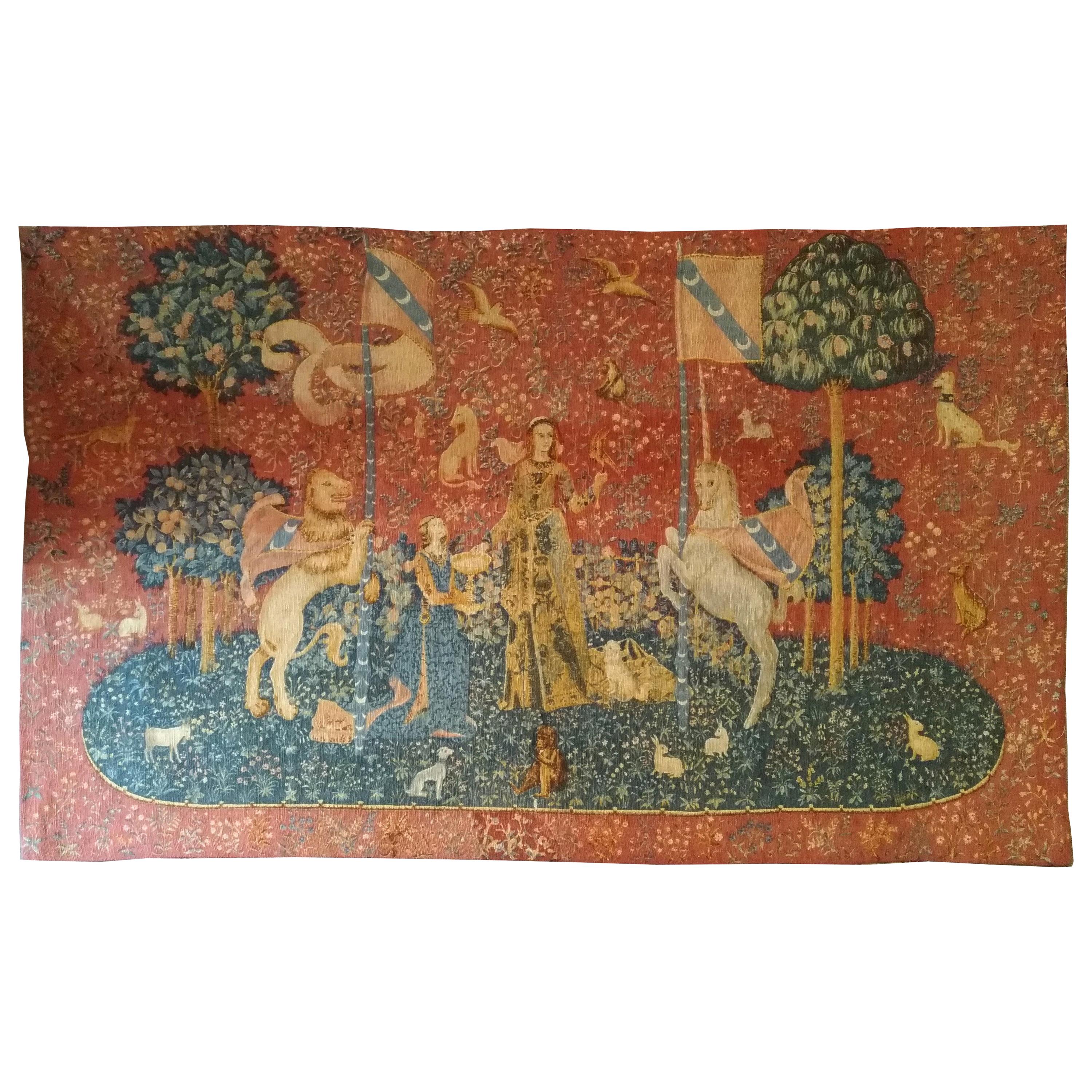 995 - Very Beautiful French Tapestry with Lady with Unicorn Design at ...
