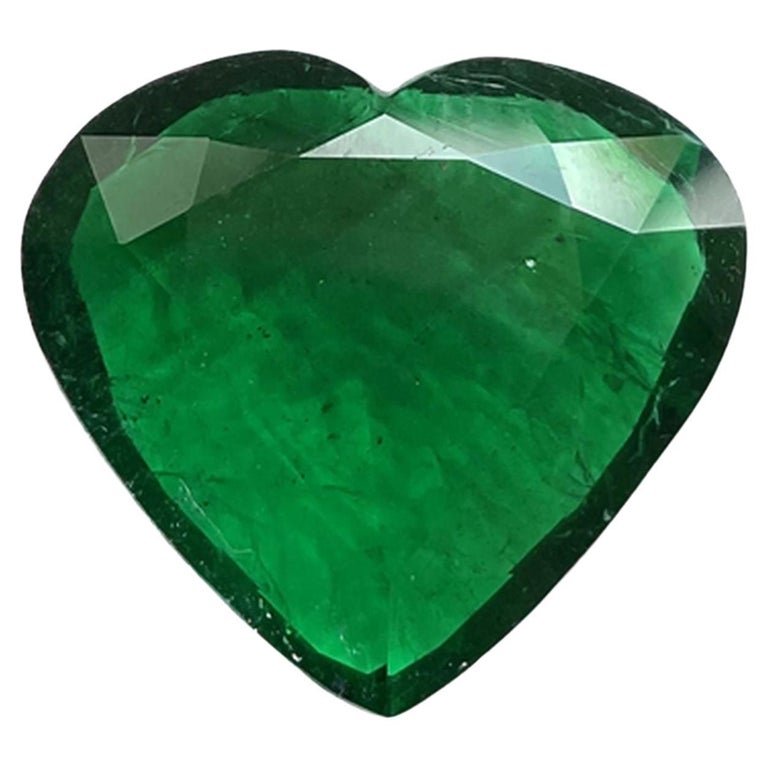 9.99 Carats Heart Shape Emerald Cut Stone at 1stDibs