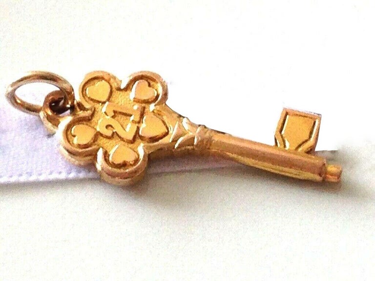 9ct 375 Gold "21st" Key by Georg Jensen For Sale at 1stDibs