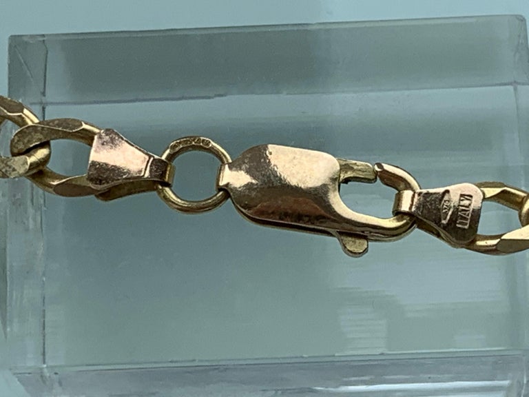 9ct 375 Gold Curb Chain For Sale at 1stDibs