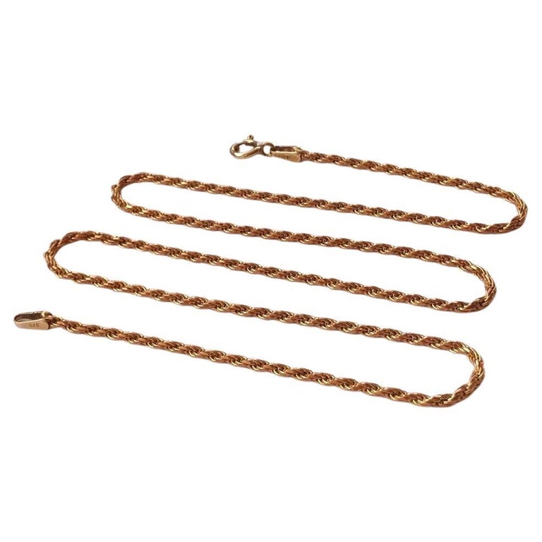 9ct 375 Gold Vintage Chain For Sale at 1stDibs