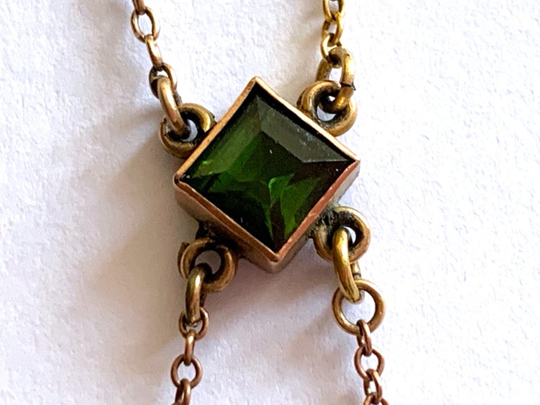 9ct Gold Antique Bow Choker Necklace For Sale at 1stDibs