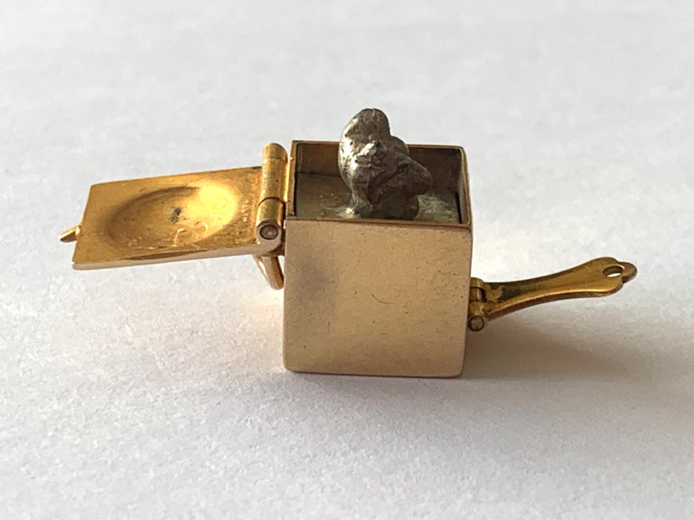 9ct Gold Antique Devil Pop Up Charm For Sale at 1stDibs