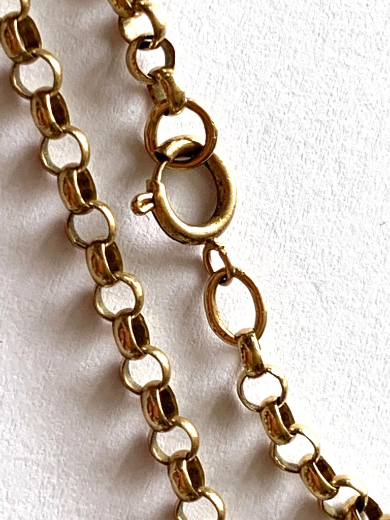 9ct Gold Antique Gold Chain For Sale at 1stDibs