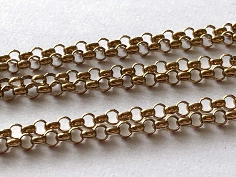 9ct Gold Antique Gold Chain For Sale at 1stDibs