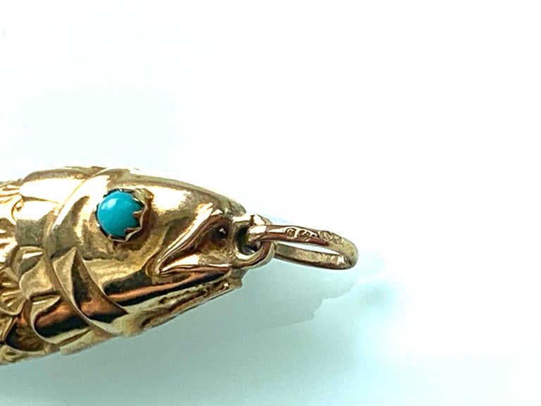 9ct Gold Articulated Fish by Italian Goldsmith UnoAErre at 1stDibs