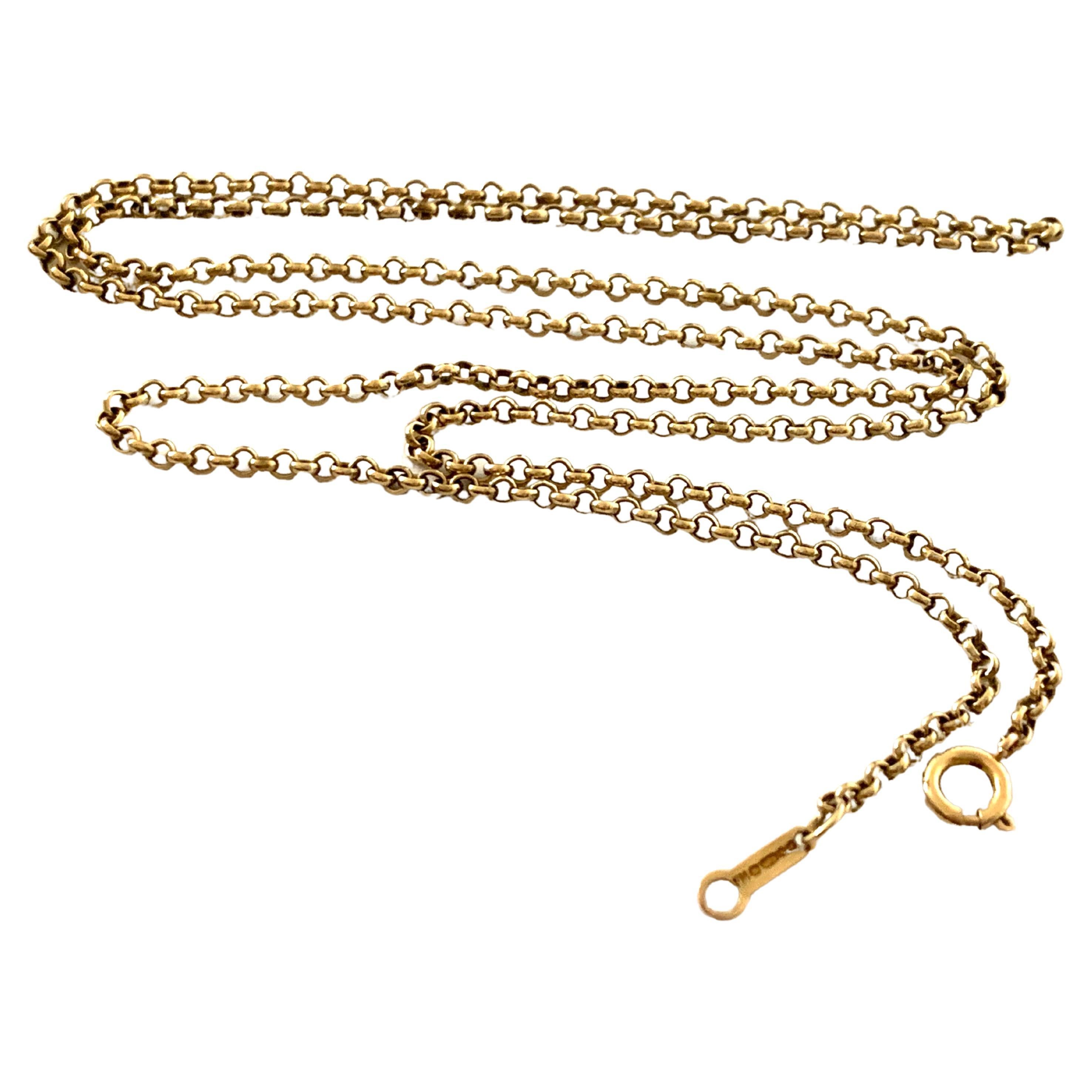 9ct gold Belcher 23.25" Chain For Sale at 1stDibs