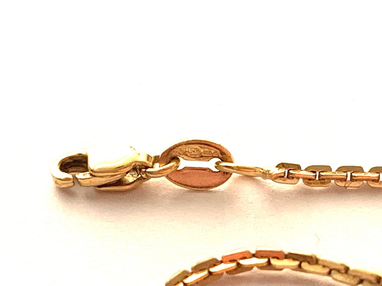 9ct Gold Geometric design 24" Chain For Sale at 1stDibs