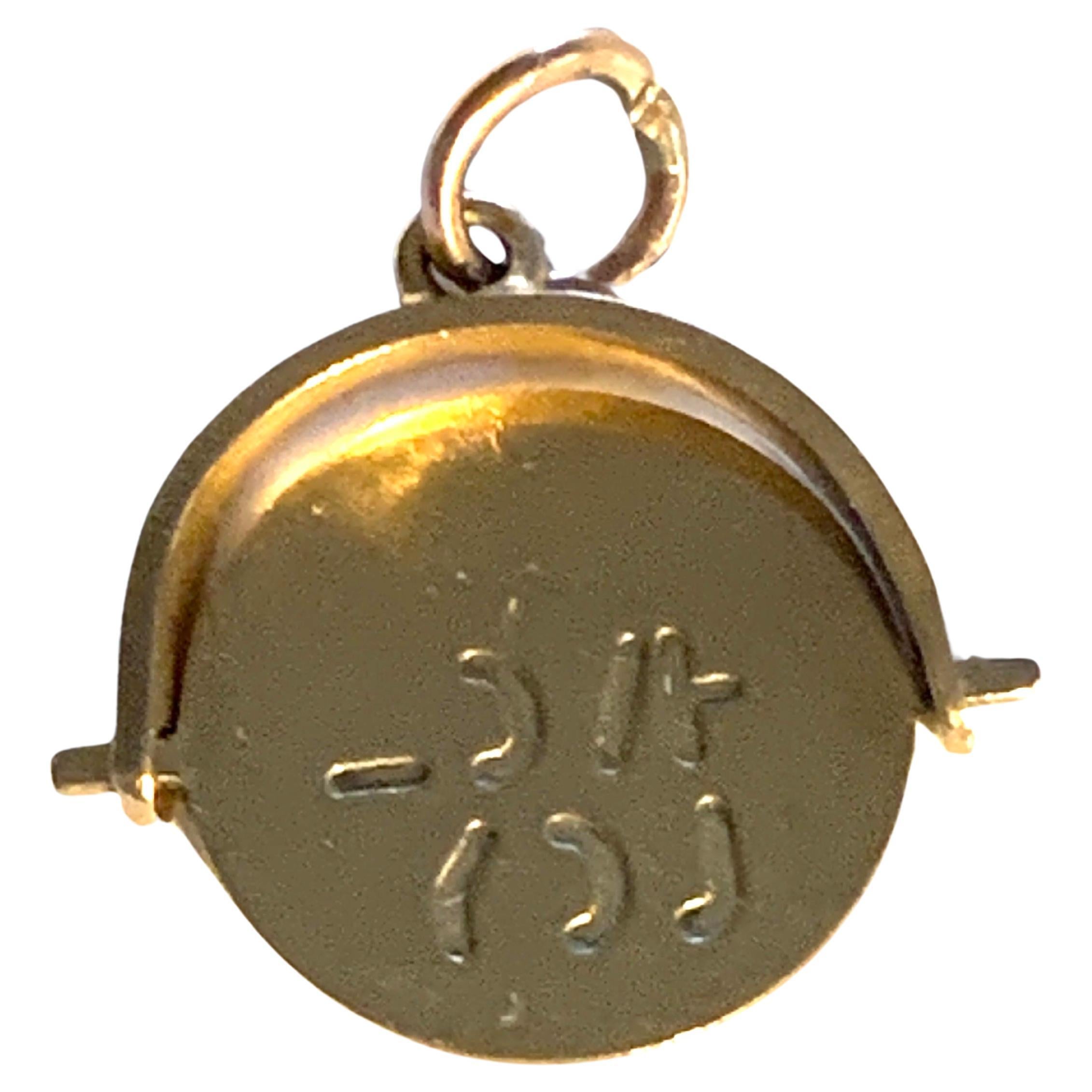 9ct Gold " I Love You " Spinner Charm by Georg Jensen For Sale at 1stDibs