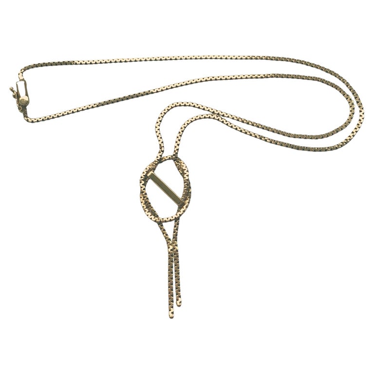 9ct Gold Rare Vintage 17" Necklace For Sale at 1stDibs
