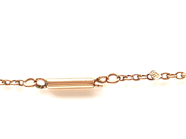 9ct Gold Rose Antique Barrel Clasp Chain For Sale at 1stDibs