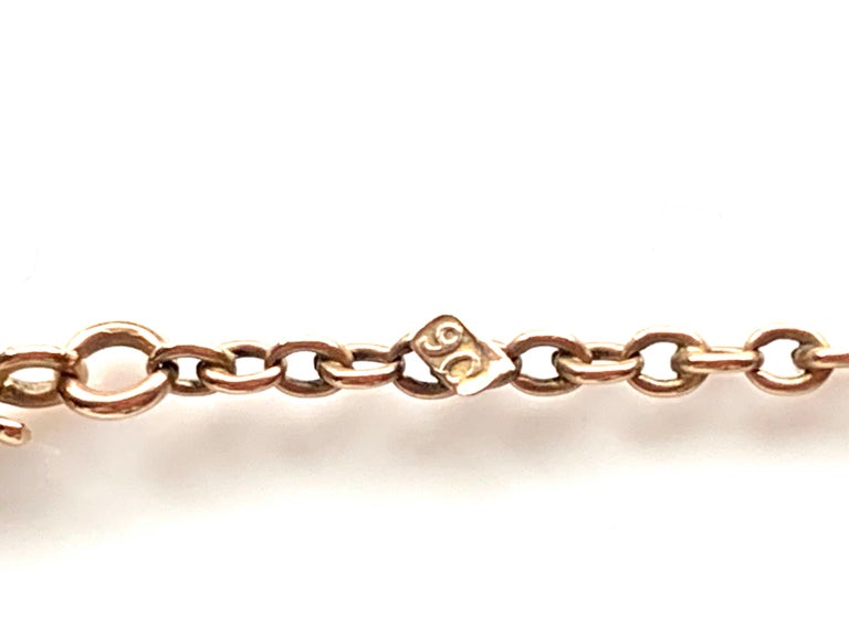9ct Gold Rose Antique Barrel Clasp Chain For Sale at 1stDibs