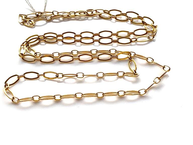 9ct Gold Slip over Chain For Sale at 1stDibs