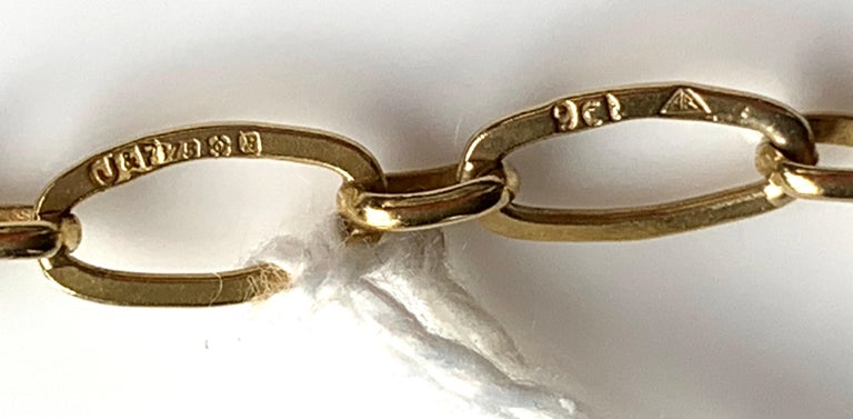 9ct Gold Slip over Chain For Sale at 1stDibs