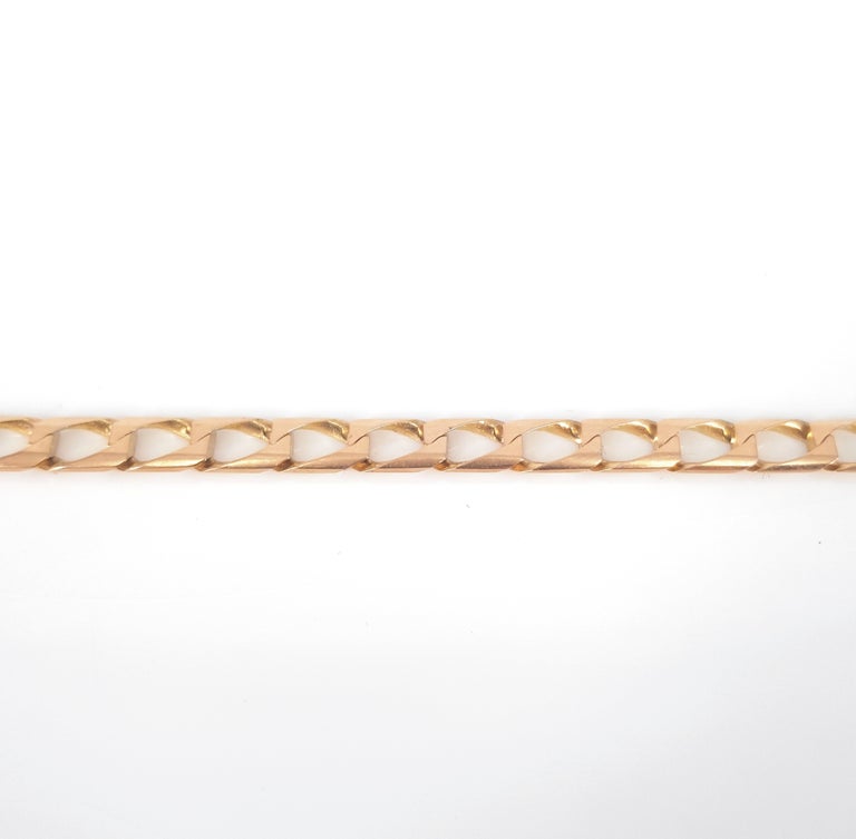 9ct Gold Square Curb Link Chain at 1stDibs