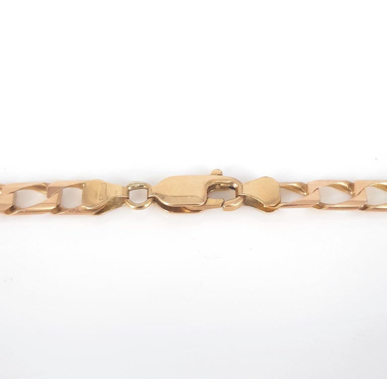 9ct Gold Square Curb Link Chain at 1stDibs