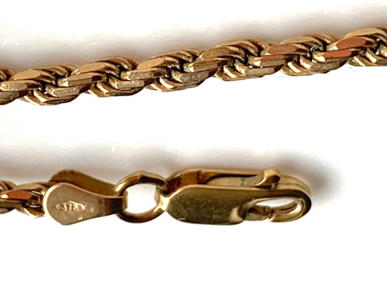 9ct Gold Vintage Chain For Sale at 1stDibs