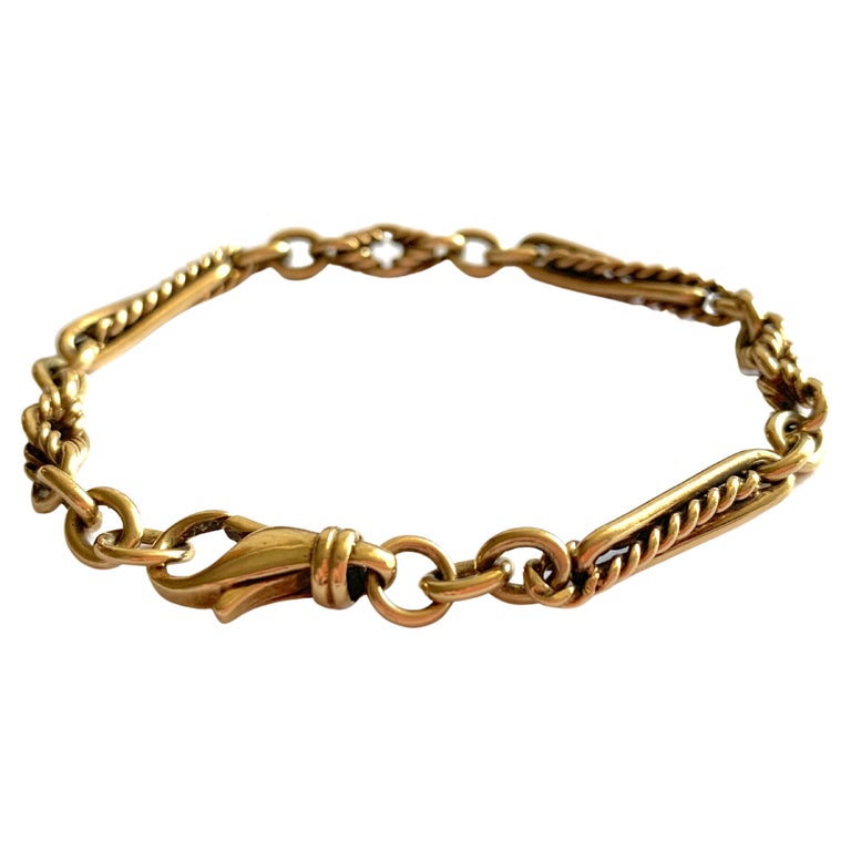 9ct Gold Vintage Bracelet For Sale at 1stDibs