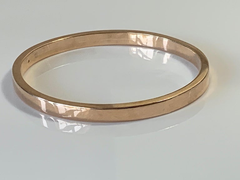 9ct Rose Gold Victorian Bangle For Sale at 1stDibs