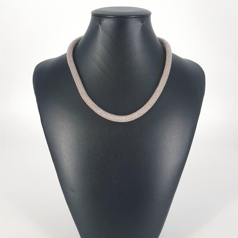 9ct White Gold Popcorn Link Chain at 1stDibs
