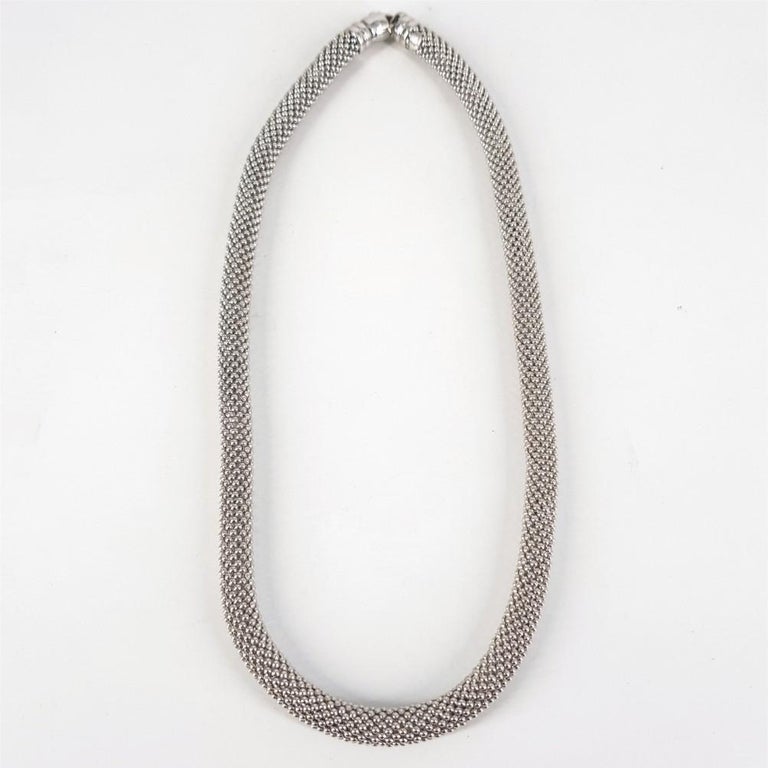 9ct White Gold Popcorn Link Chain at 1stDibs