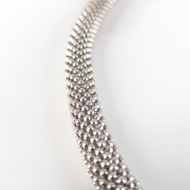 9ct White Gold Popcorn Link Chain at 1stDibs