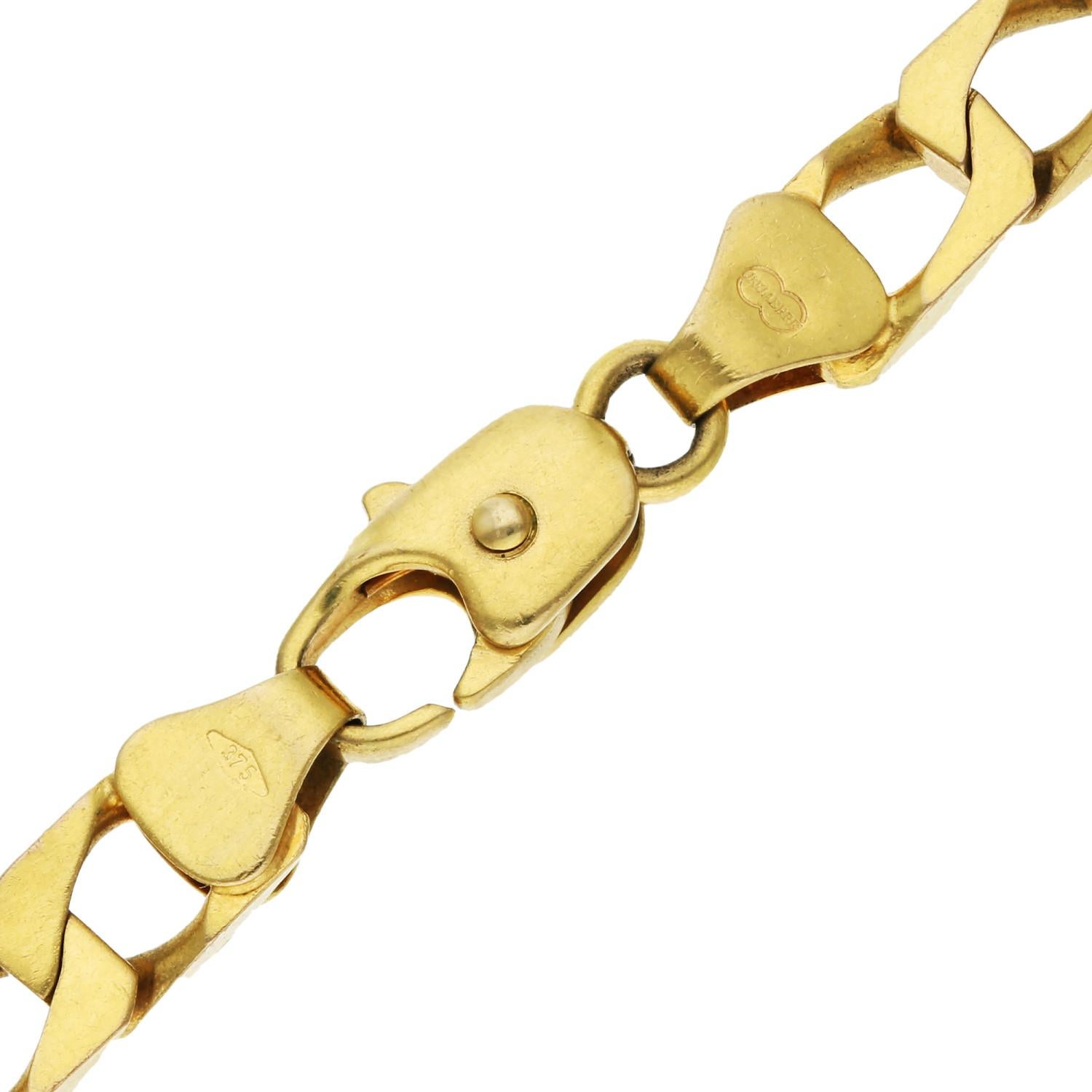 9ct Yellow Gold 29.5 Inch Metric Curb Chain 37.90 grams For Sale at 1stDibs