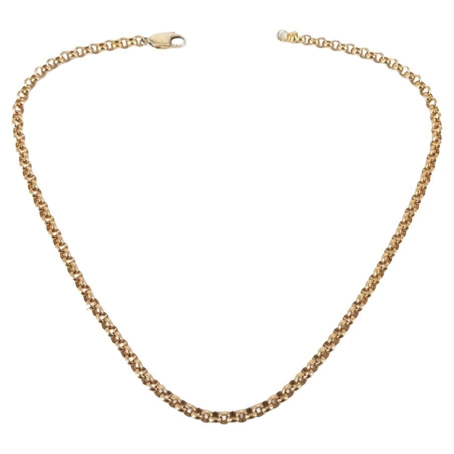 9ct Yellow Gold Curb Link Chain For Sale at 1stDibs