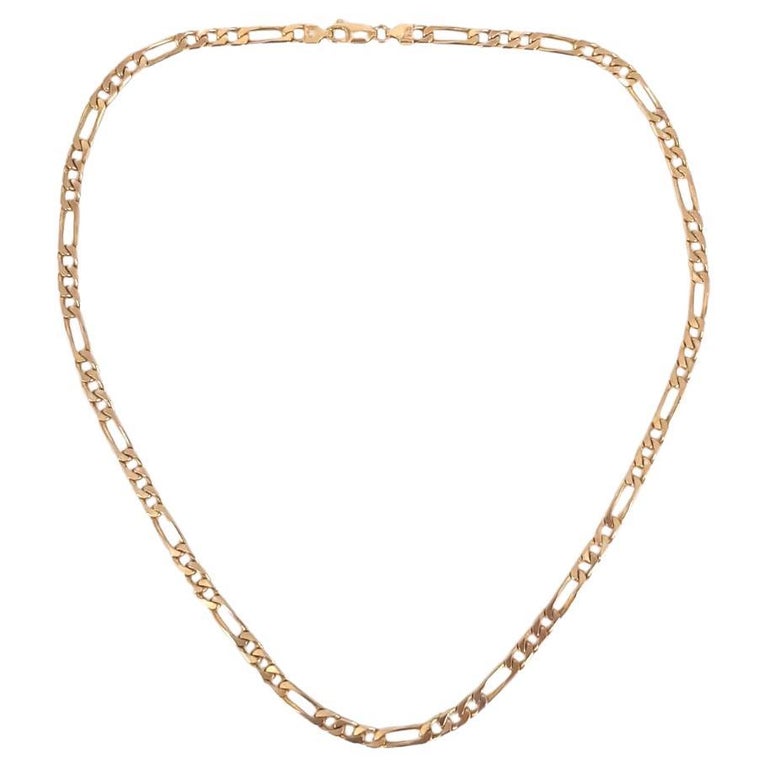 9ct Yellow Gold Curb Link Chain For Sale at 1stDibs