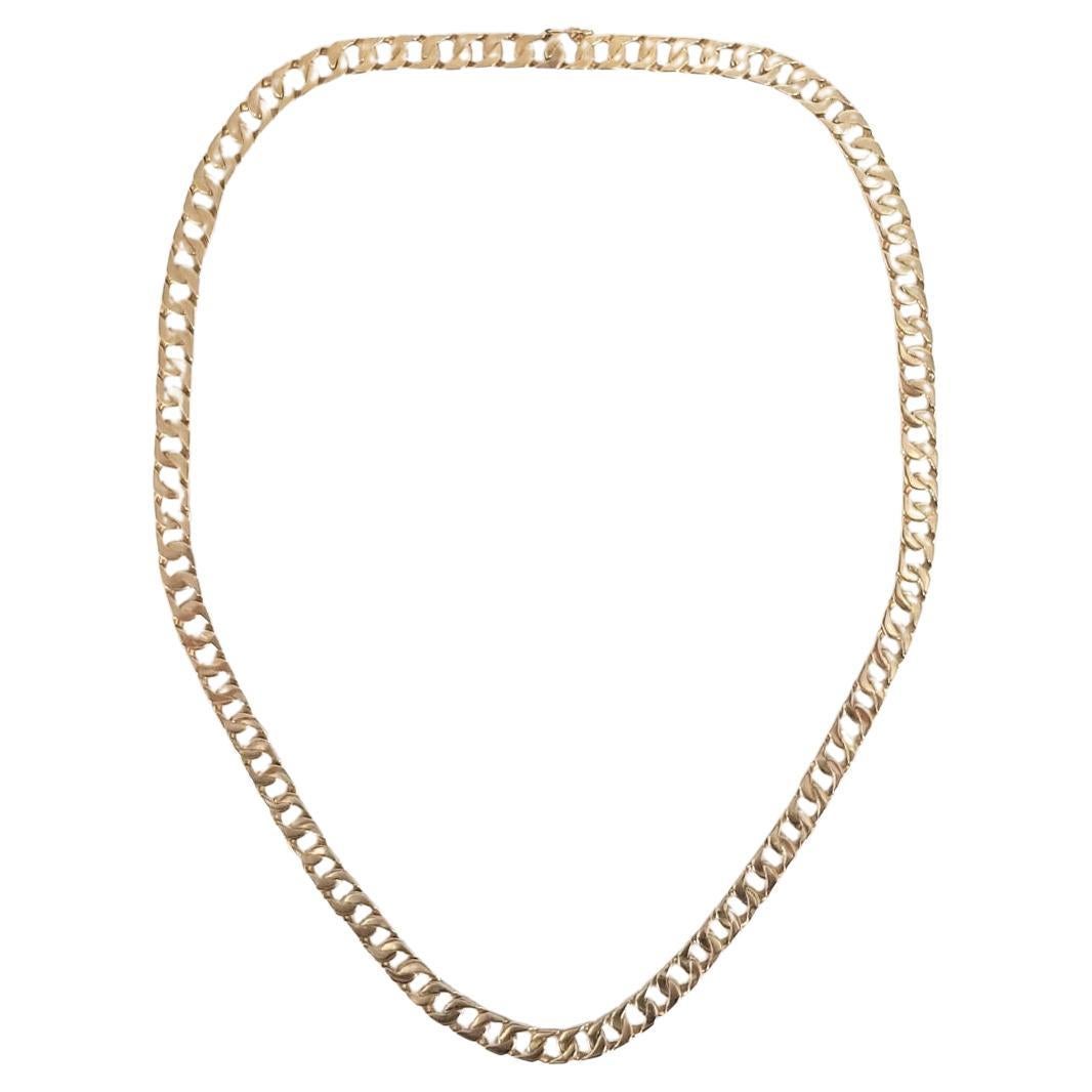 9ct Yellow Gold Curb Link Chain For Sale at 1stDibs