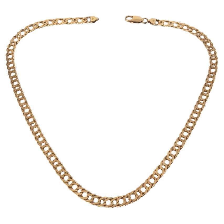 9ct Yellow Gold Curb Link Chain For Sale at 1stDibs