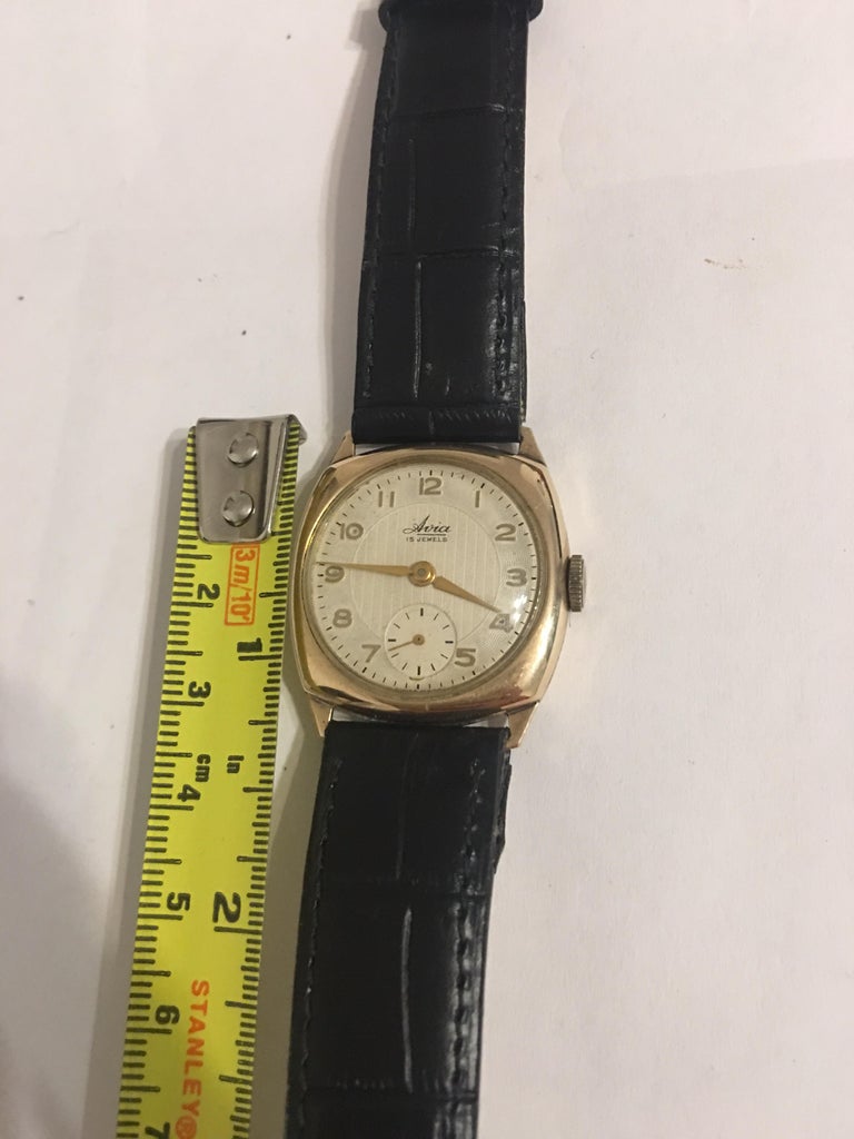 9 Karat Gold Vintage 1950s Avia Mechanical Watch at 1stDibs | avia ...