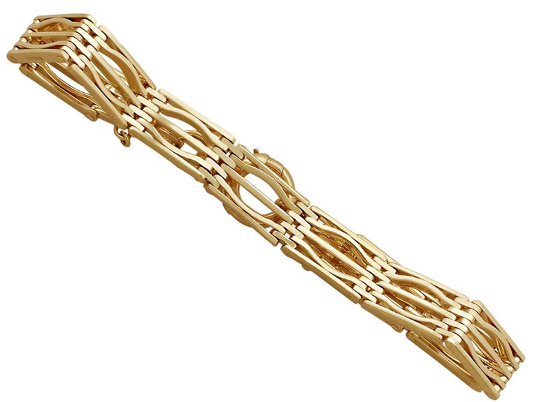 Yellow Gold Gate Link Bracelet at 1stDibs