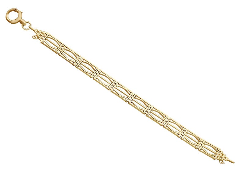 Yellow Gold Gate Link Bracelet at 1stDibs