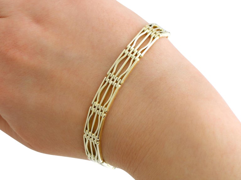 Yellow Gold Gate Link Bracelet at 1stDibs