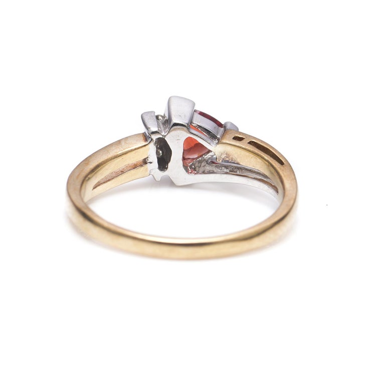 9kt Gold Ladies Ring with Ruby and Diamond Ring For Sale at 1stDibs