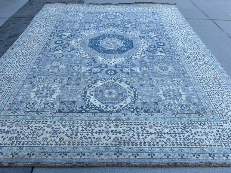 Hand-Knotted Afghan Mamluk Rug Premium Hand-Spun Afghan Wool Fair Trade ...