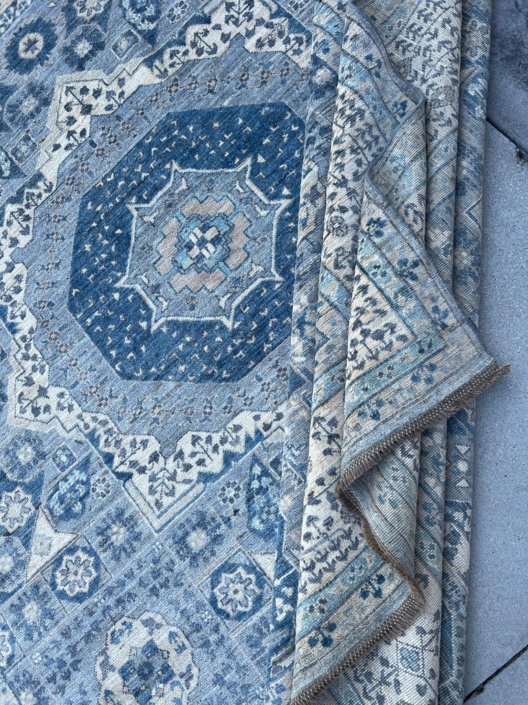 Hand-Knotted Afghan Mamluk Rug Premium Hand-Spun Afghan Wool Fair Trade ...