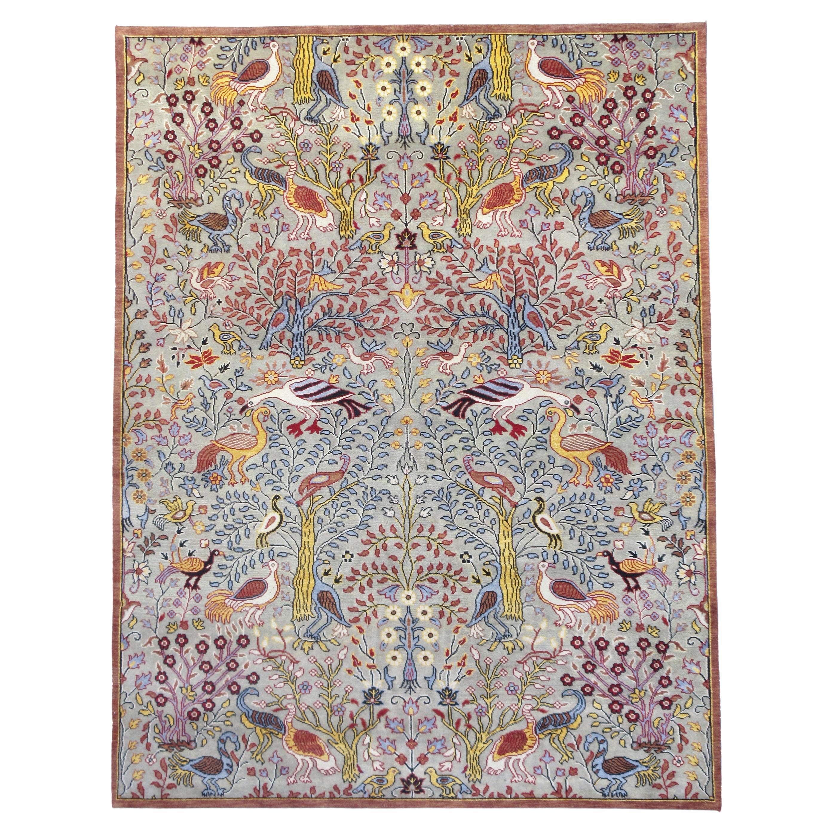 Bird Design Rug For Sale at 1stDibs