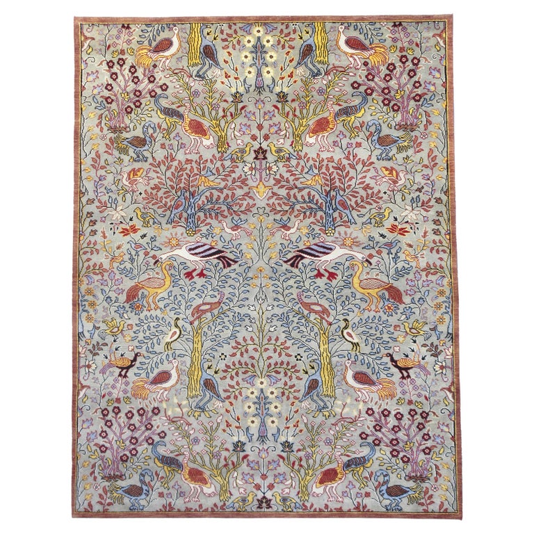 Bird Design Rug For Sale at 1stDibs