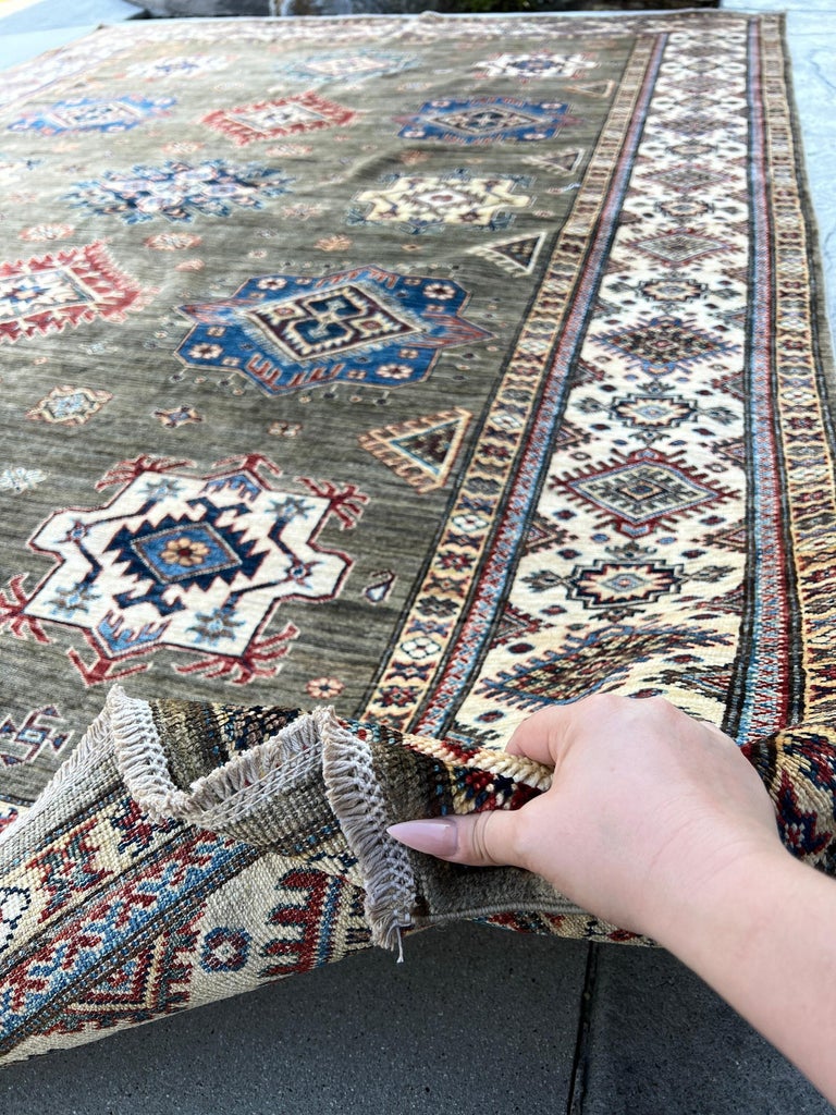 Hand-Knotted Afghan Rug Premium Hand-Spun Afghan Wool Fair Trade For ...