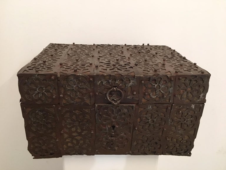 16th Century Metal/Wood Box, France For Sale at 1stDibs