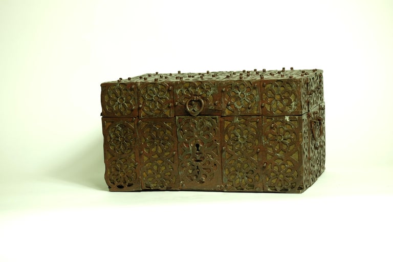 16th Century Metal/Wood Box, France For Sale at 1stDibs