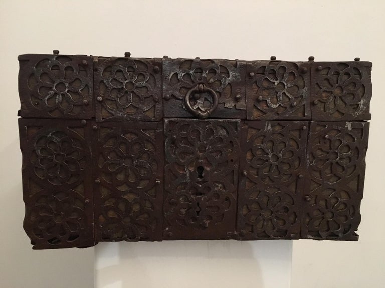 16th Century Metal/Wood Box, France For Sale at 1stDibs